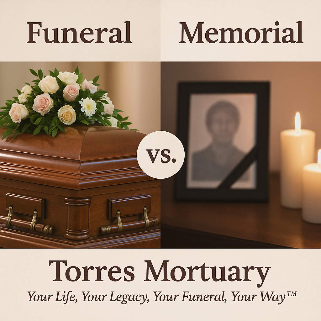 What Is the Difference Between a Memorial and Funeral Service?