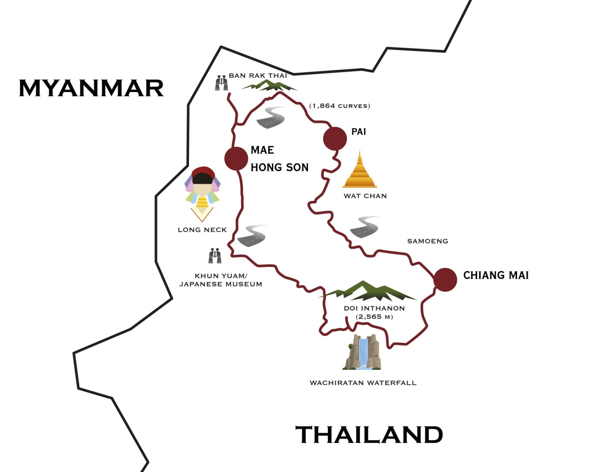 Three-Day Mae Hong Son Loop Tour with Motorbike l Bike Tour Asia