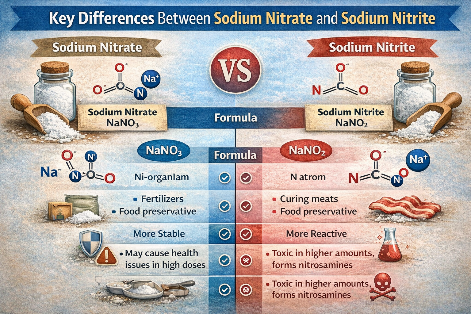 What’s the Difference Between Sodium Nitrate and Sodium Nitrite?
