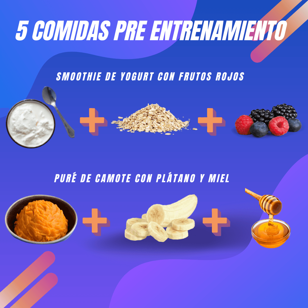 Alimentos pre y post entrenamiento