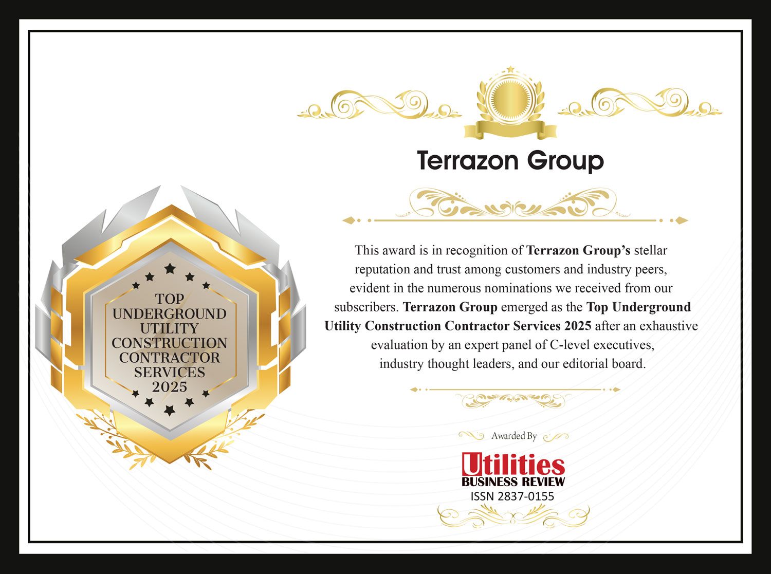 On the Cover & On Top: Terrazon Group Named Top Utility Construction ...