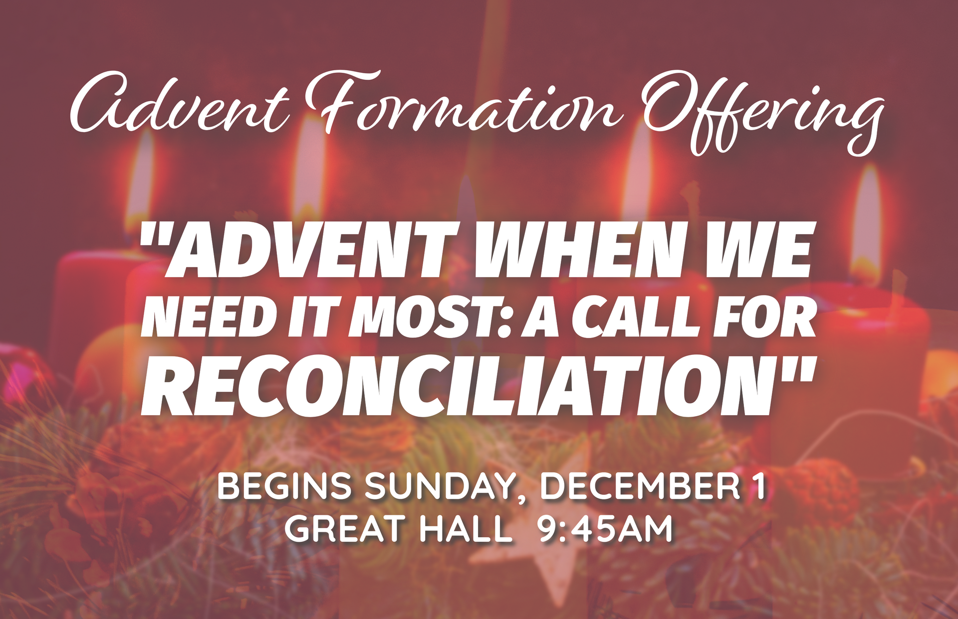 Advent Formation Offering in December