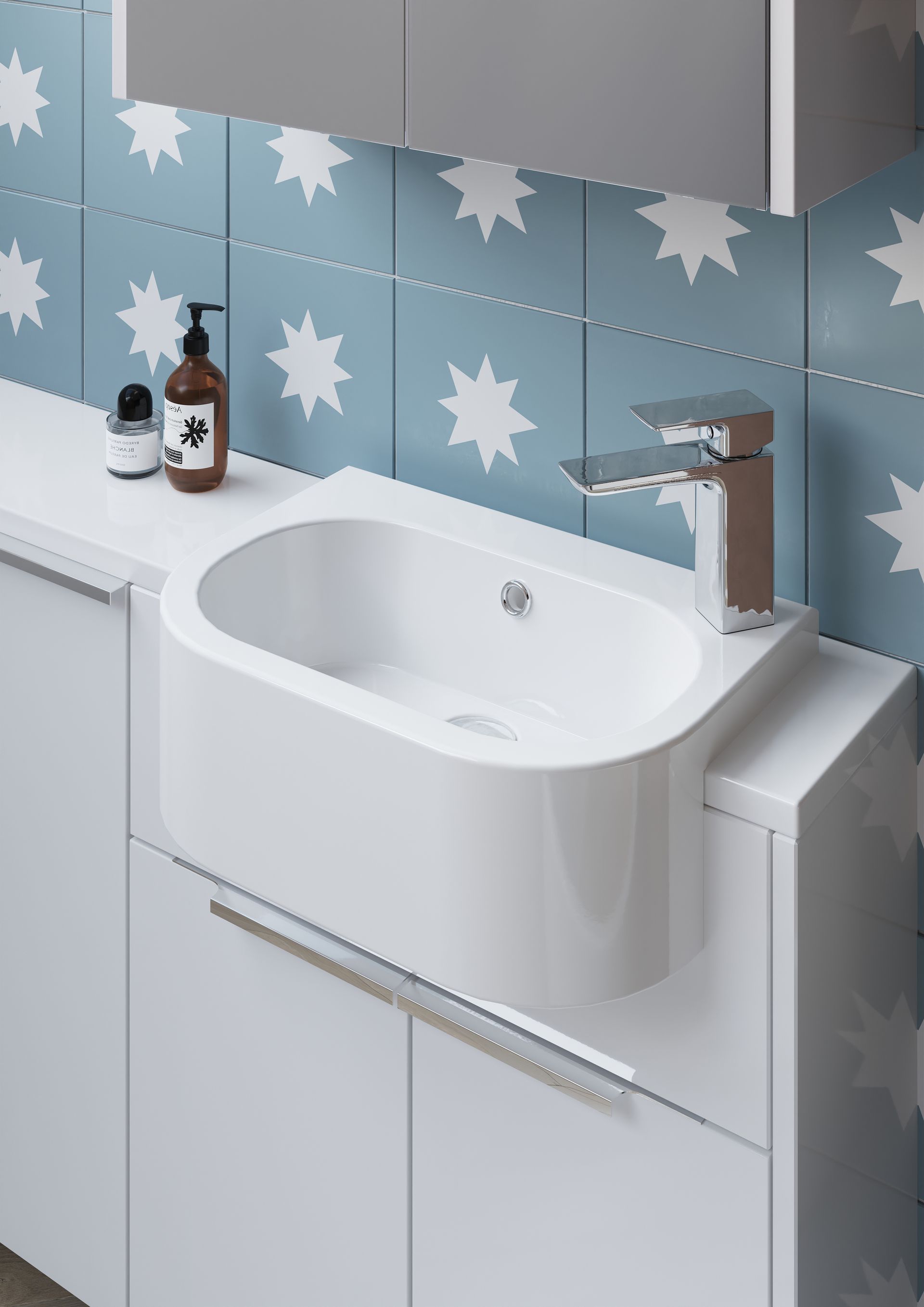 Horizon 46cm Slimline Semi Recessed Basin