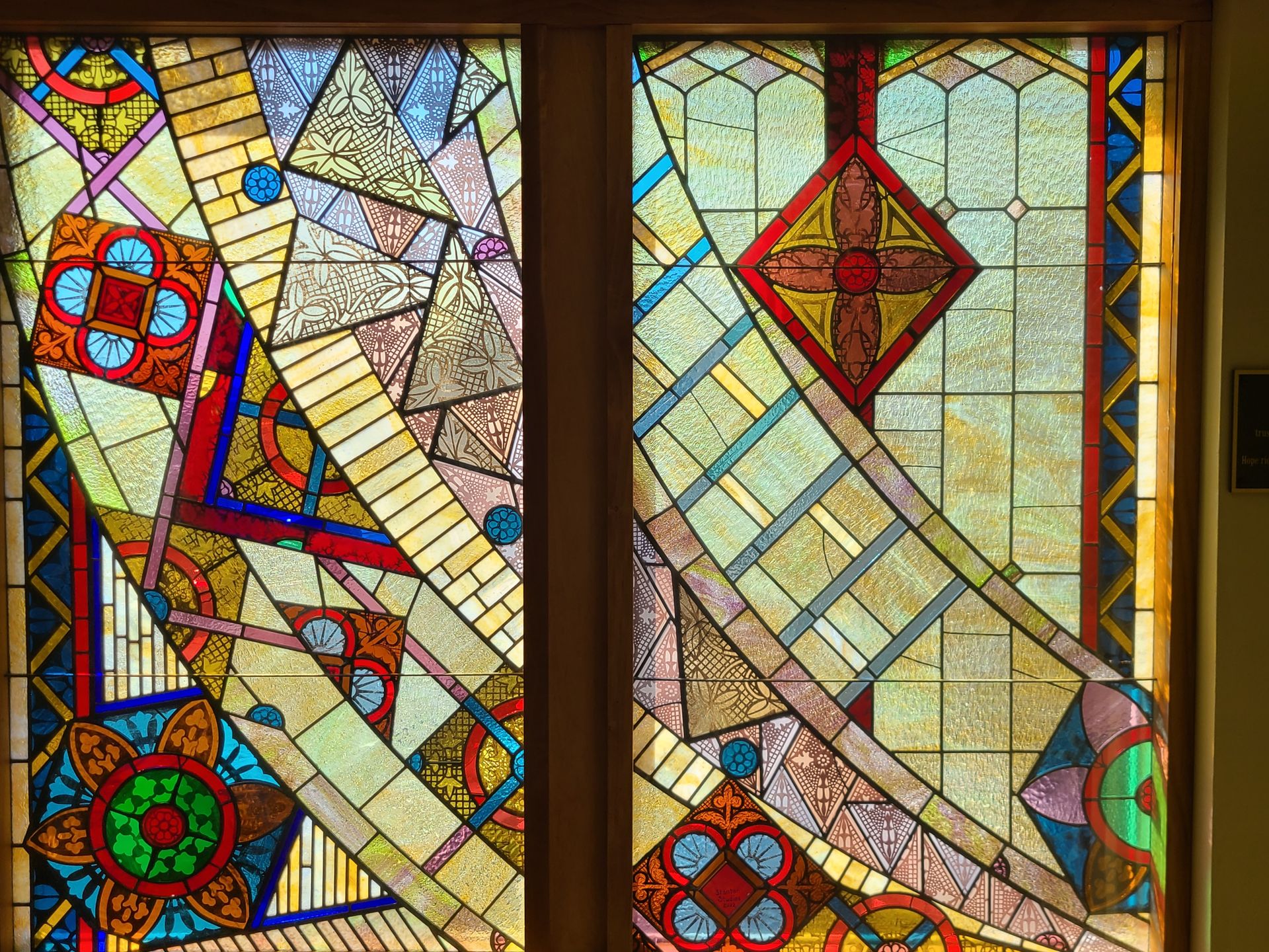 Historic Stained Glass First Presbyterian Church Waco