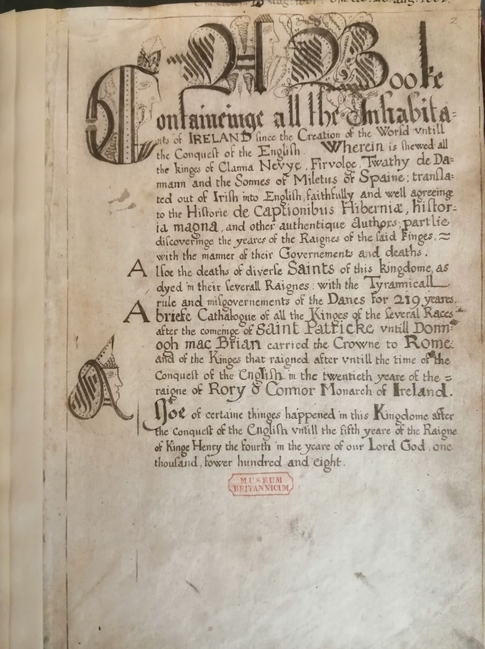 Irish Annals History | De Reir Book | Sligo, Ireland
