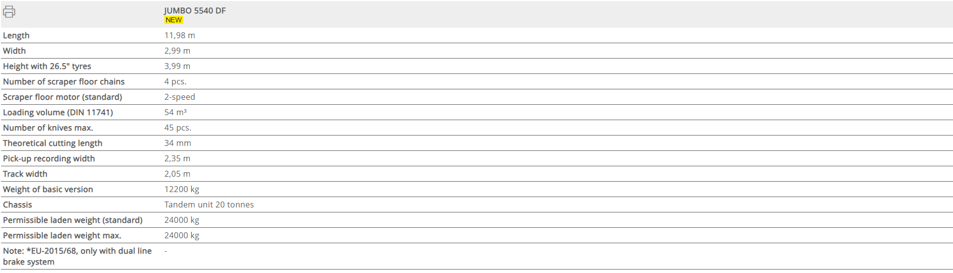 JUMBO 5000 Combined rotor loader wagon