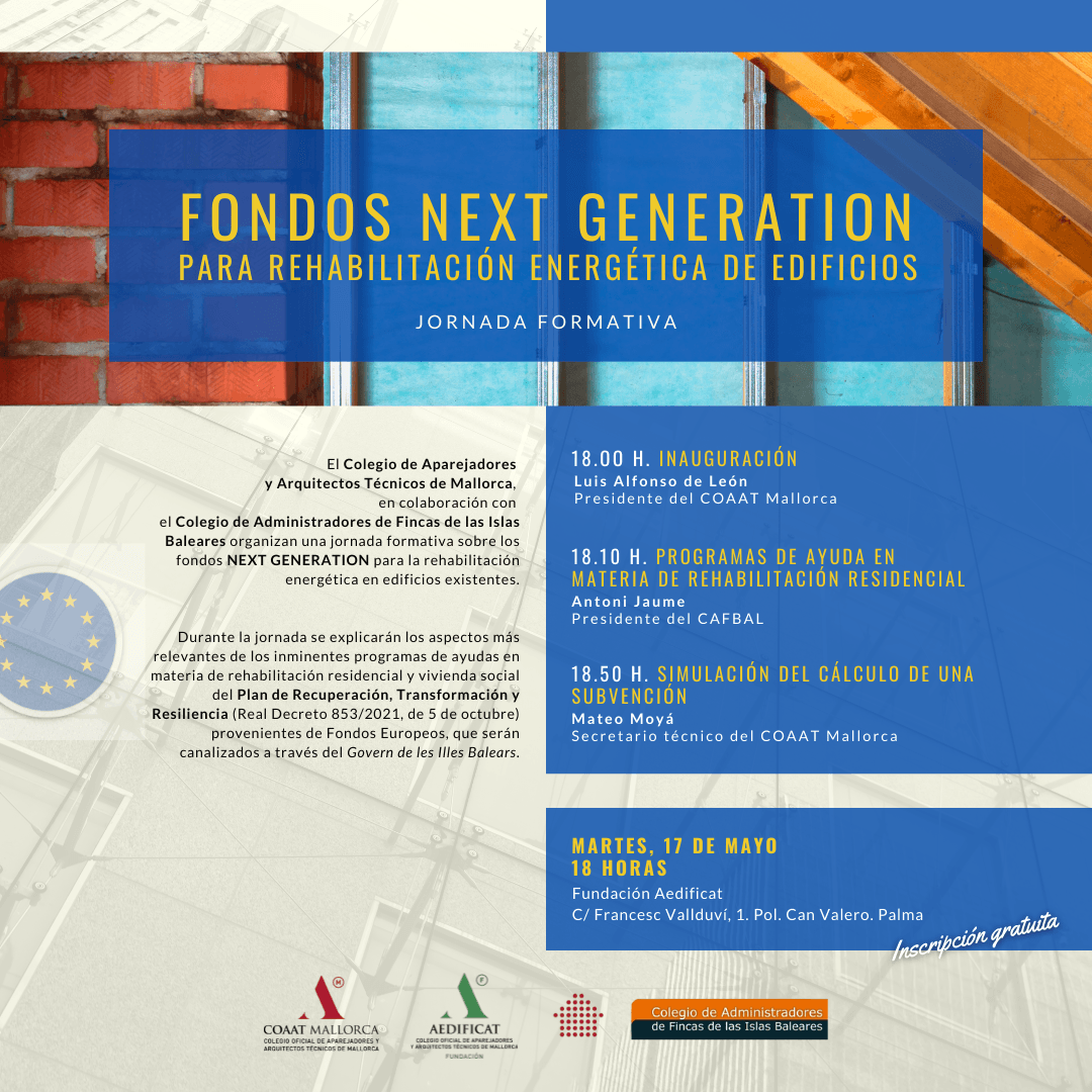 FONDOS NEXT GENERATION PARA REHABILITACIÓN ENERGÉTICA DE EDIFICIOS