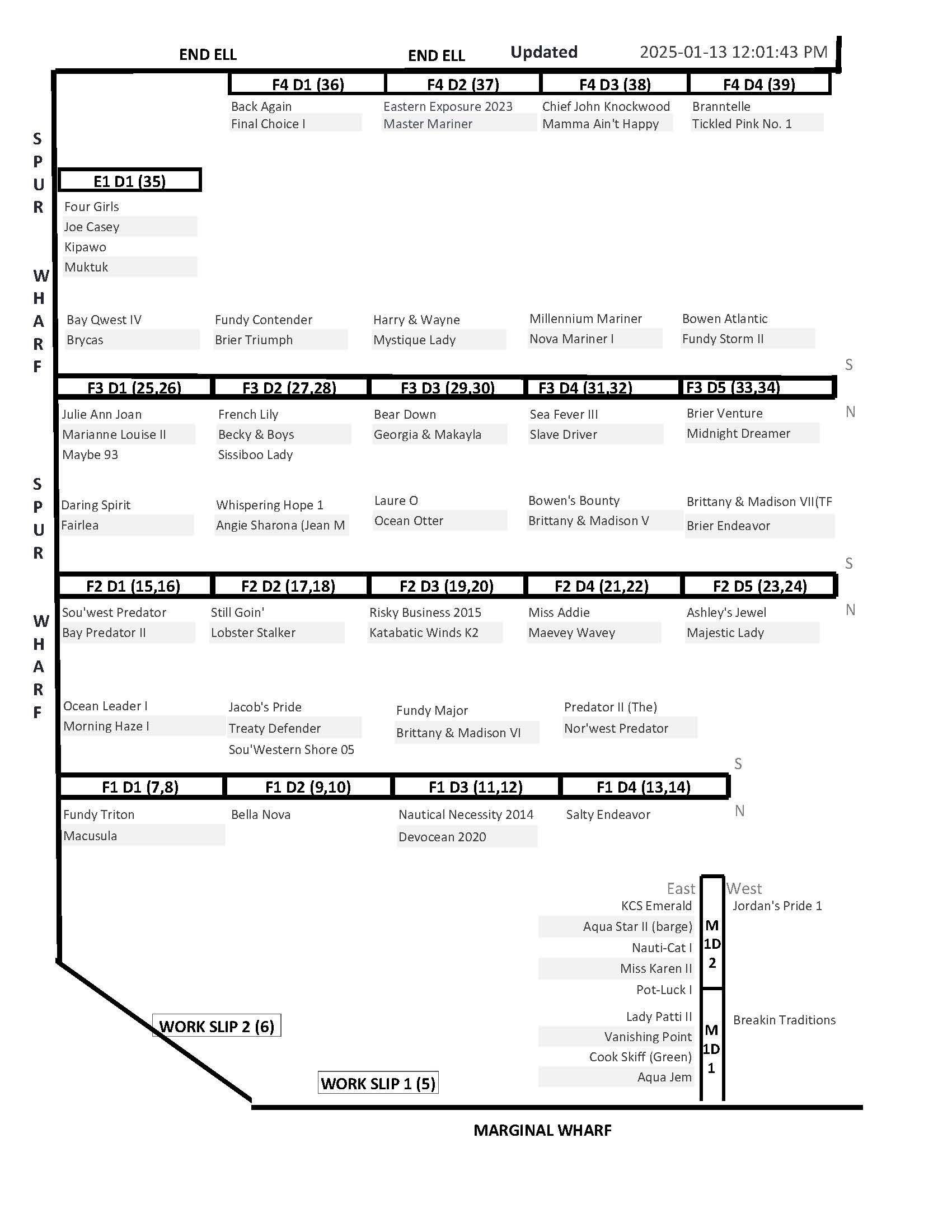 Digby Port Berthage Map | Digby Harbour Port Association