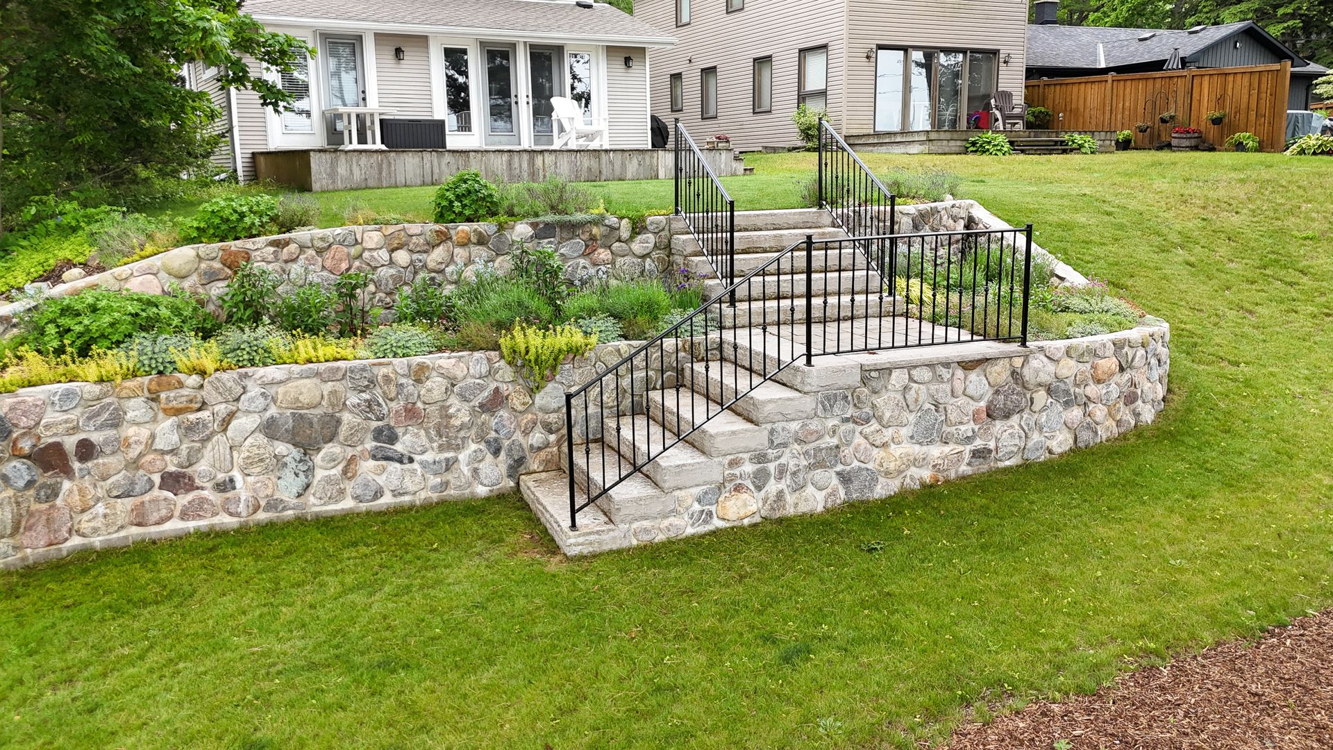 Stone Stairway and Retaining Wall Project | Cobble Design
