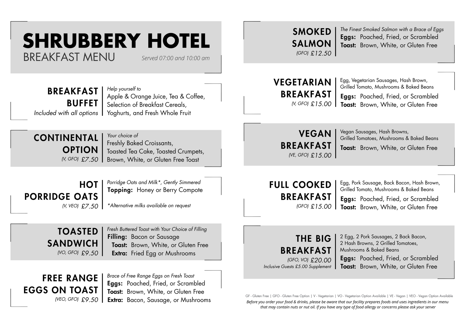 Book your Breakfast at The Shrubbery Hotel, Ilminster