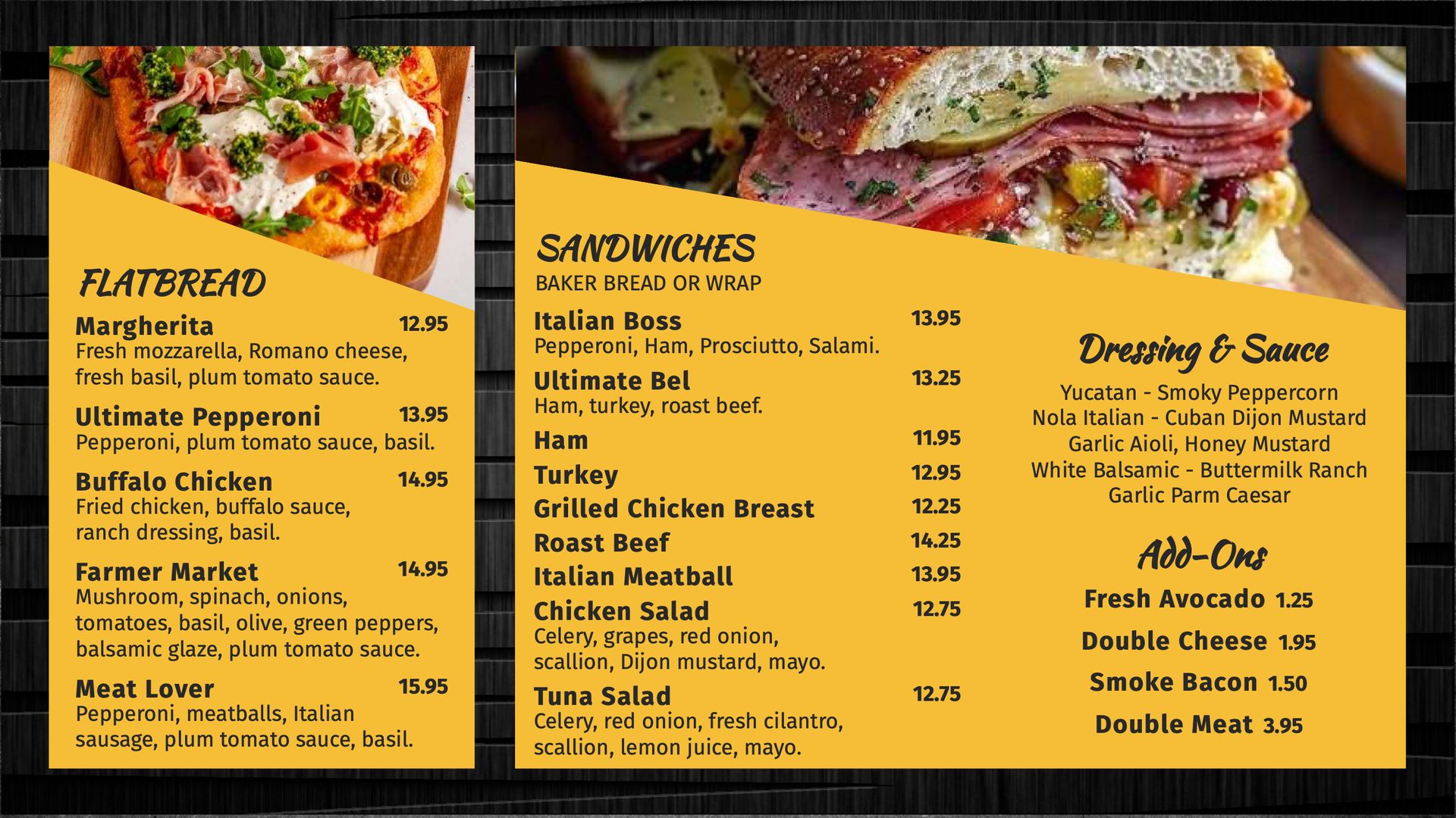 Flatbreads, Sandwiches & Salads | The Bel Bagels & Deli