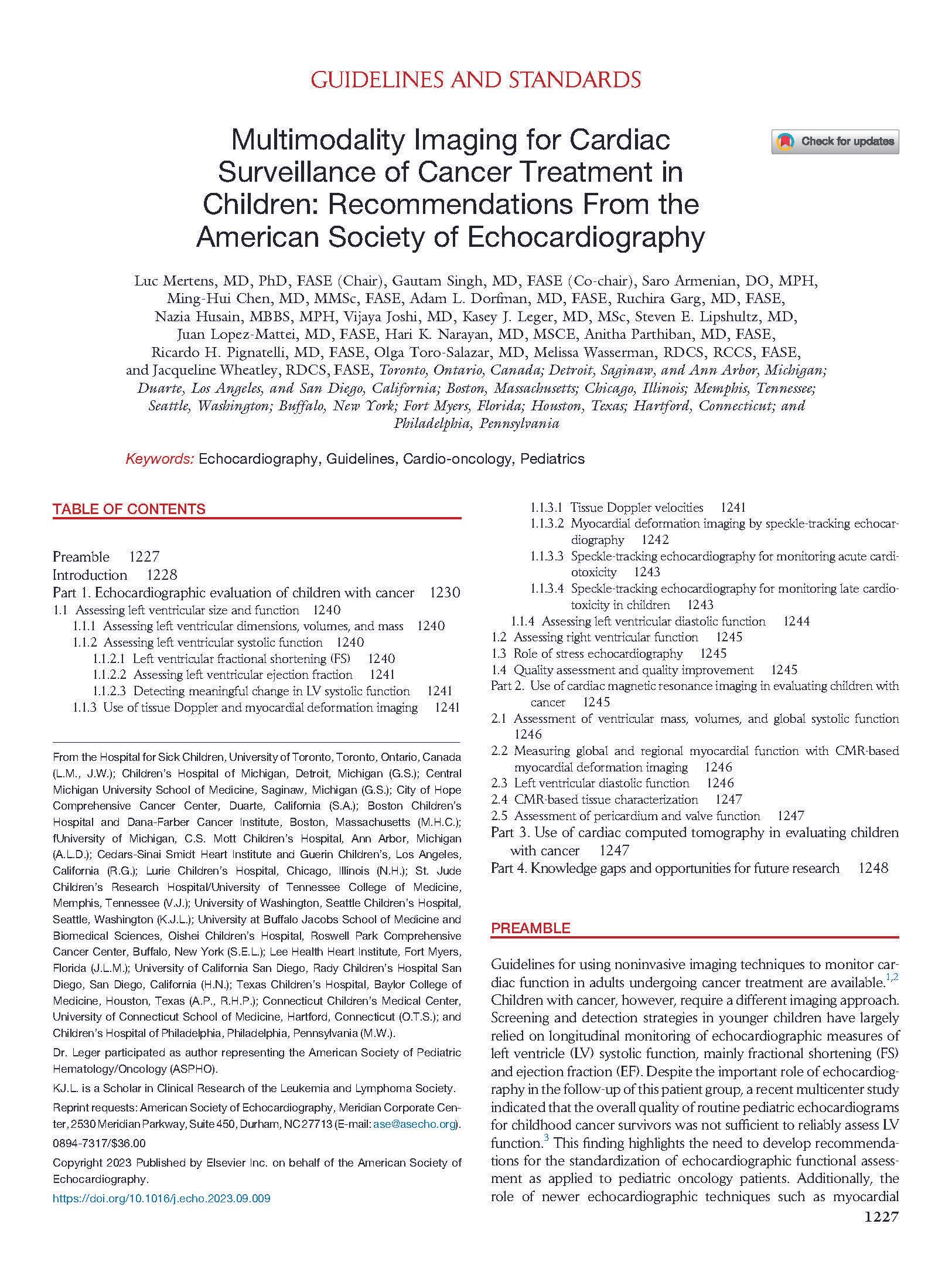 Multimodality Imaging for Cardiac Surveillance of Cancer Treatment in ...