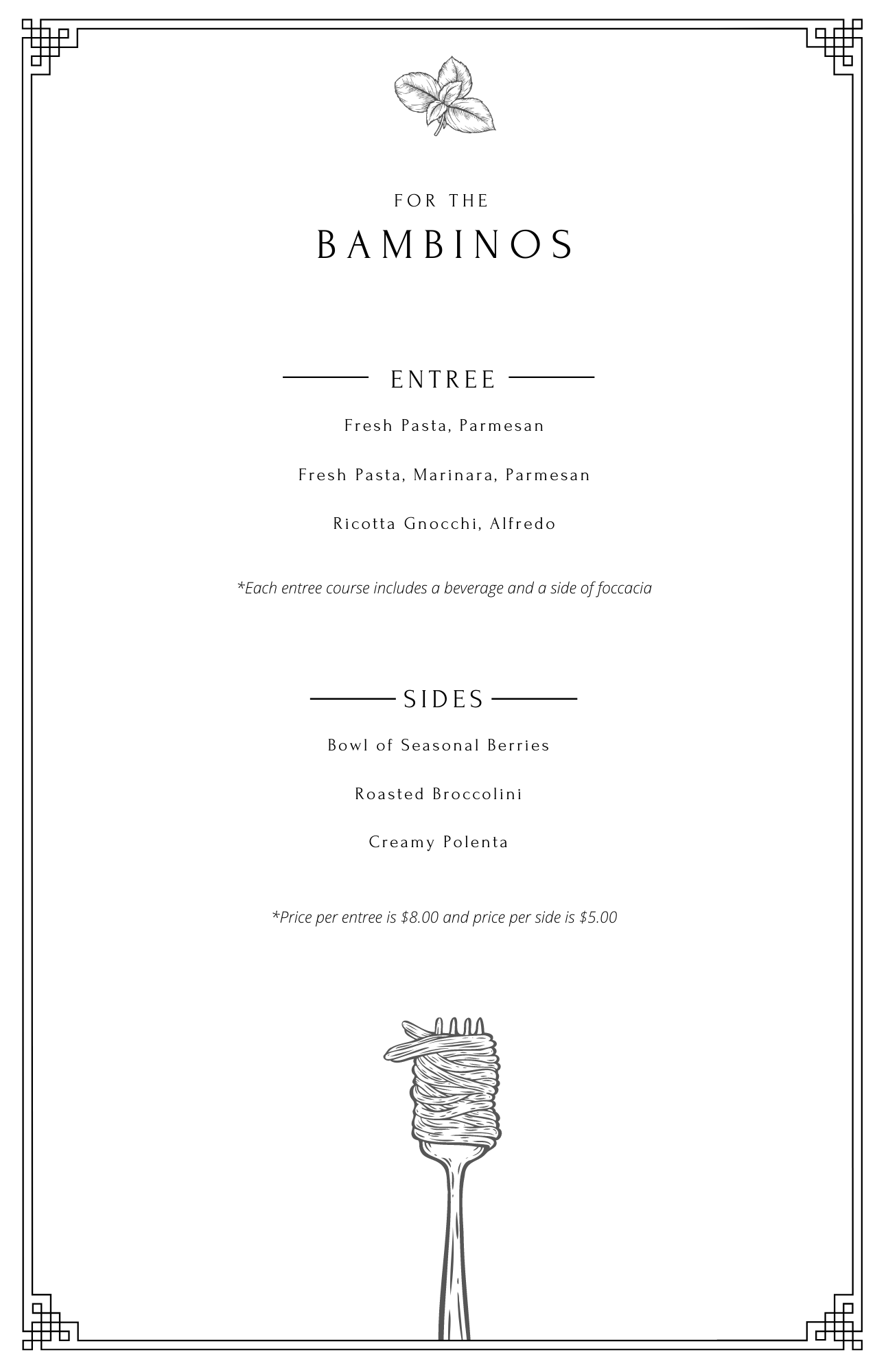 Ravello | Italian Fine Dining at Its Best | Dinner Menu