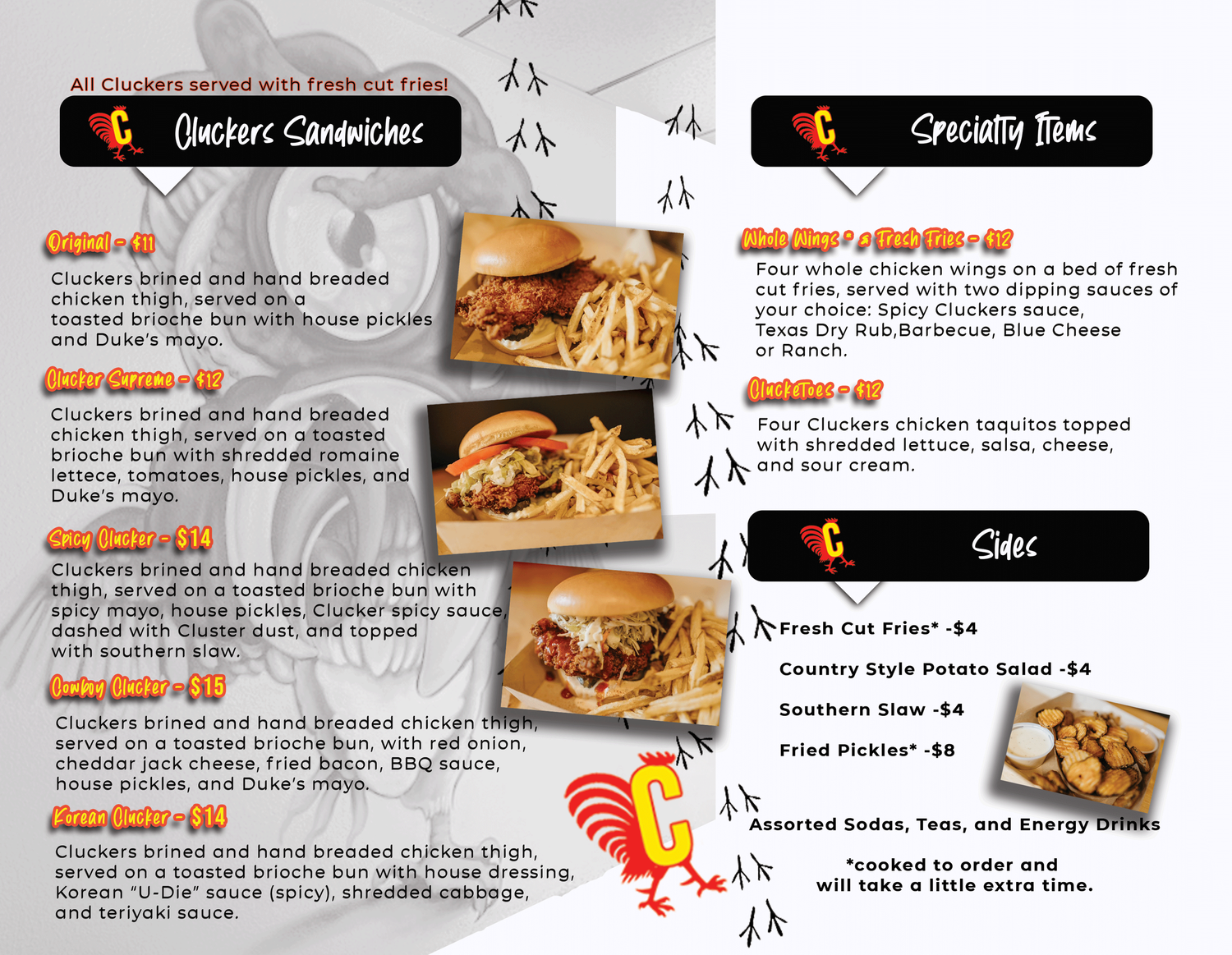 Menu | Cluckers Reno