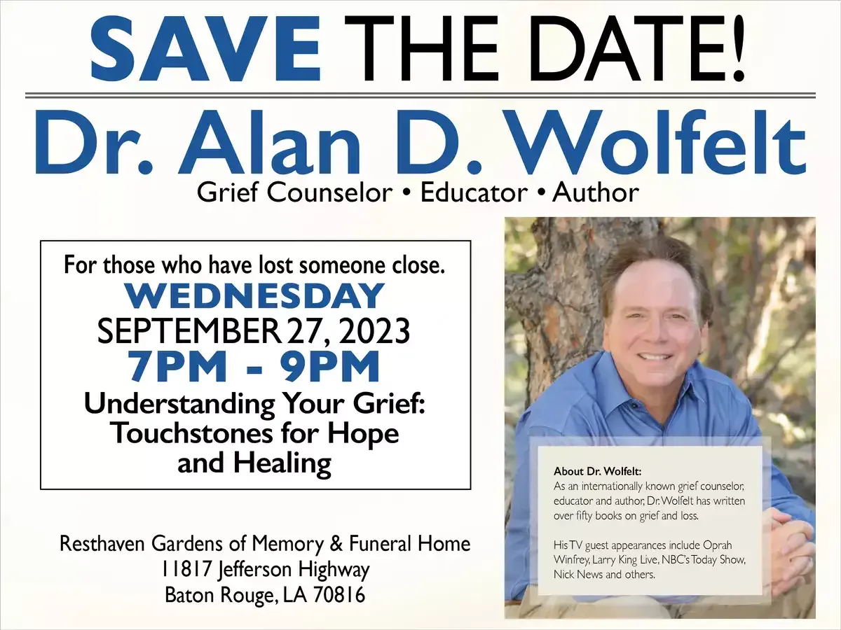 Dr. Alan Wolfelt | Baker Funeral Home