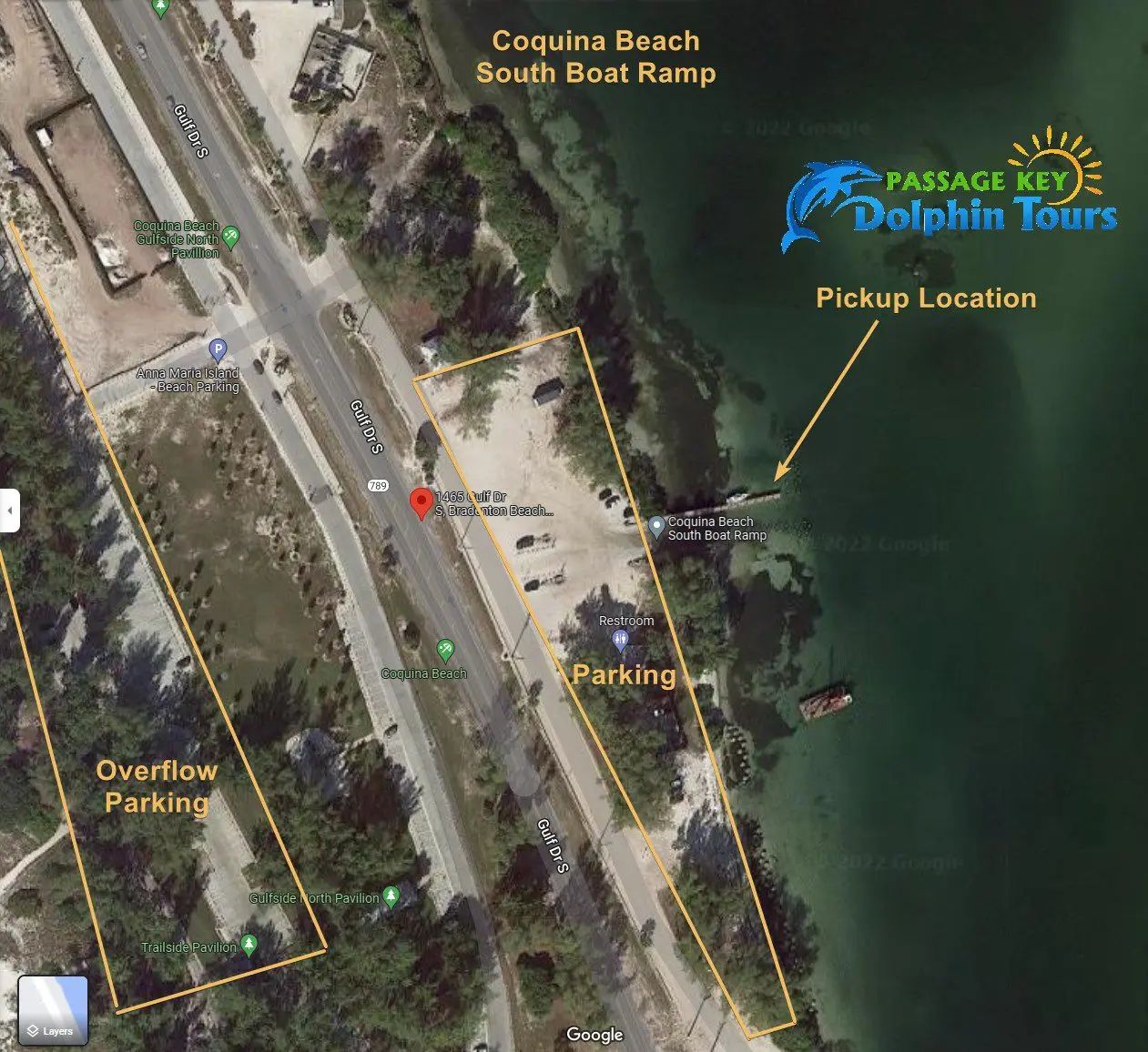 Pick Up Location | Passage Key Dolphin Tours