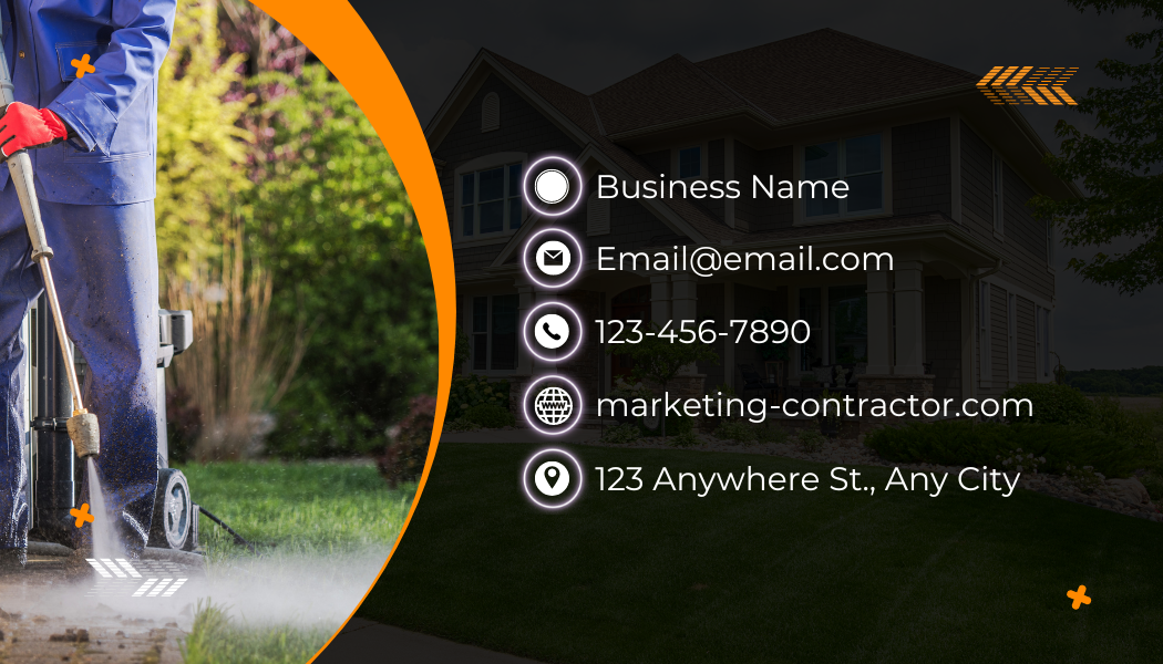 Free Pressure Washing Business Card Design Templates
