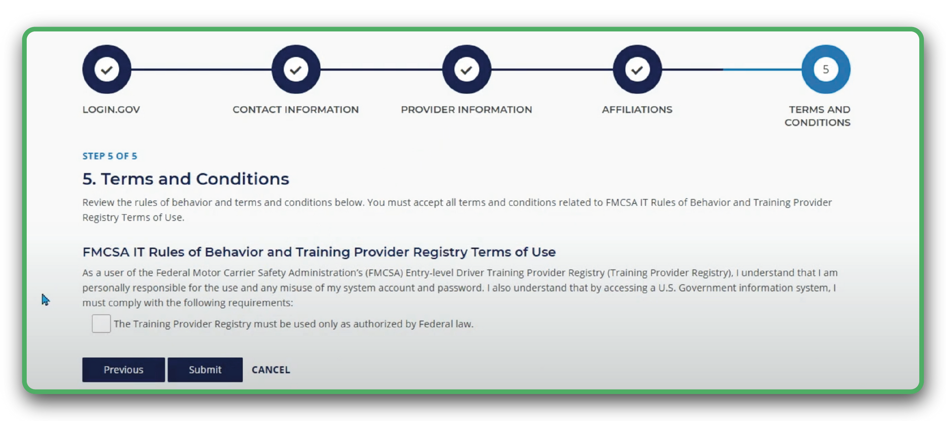 Registering on the FMCSA's Training Provider Registry (TPR)