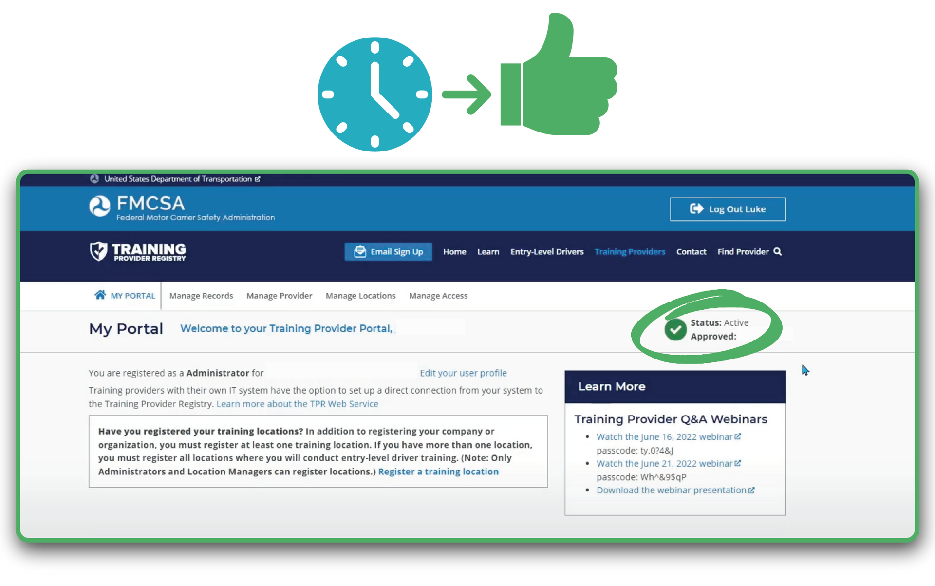 Registering on the FMCSA's Training Provider Registry (TPR)