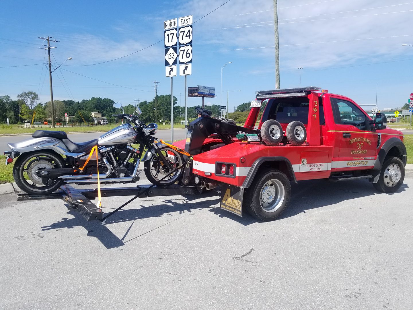 Motorcycle Towing | Wilmington, NC | Thomas Towing & Transport