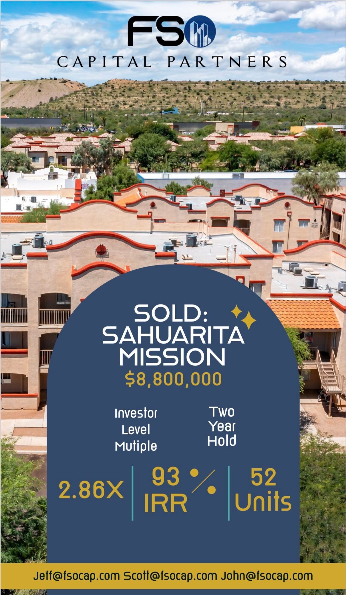 FSO Capital Partners is pleased to announce the sale of Sahuarita ...