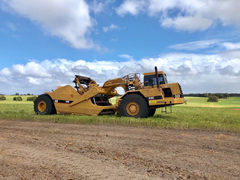 CAT 615 scraper hire | Perth