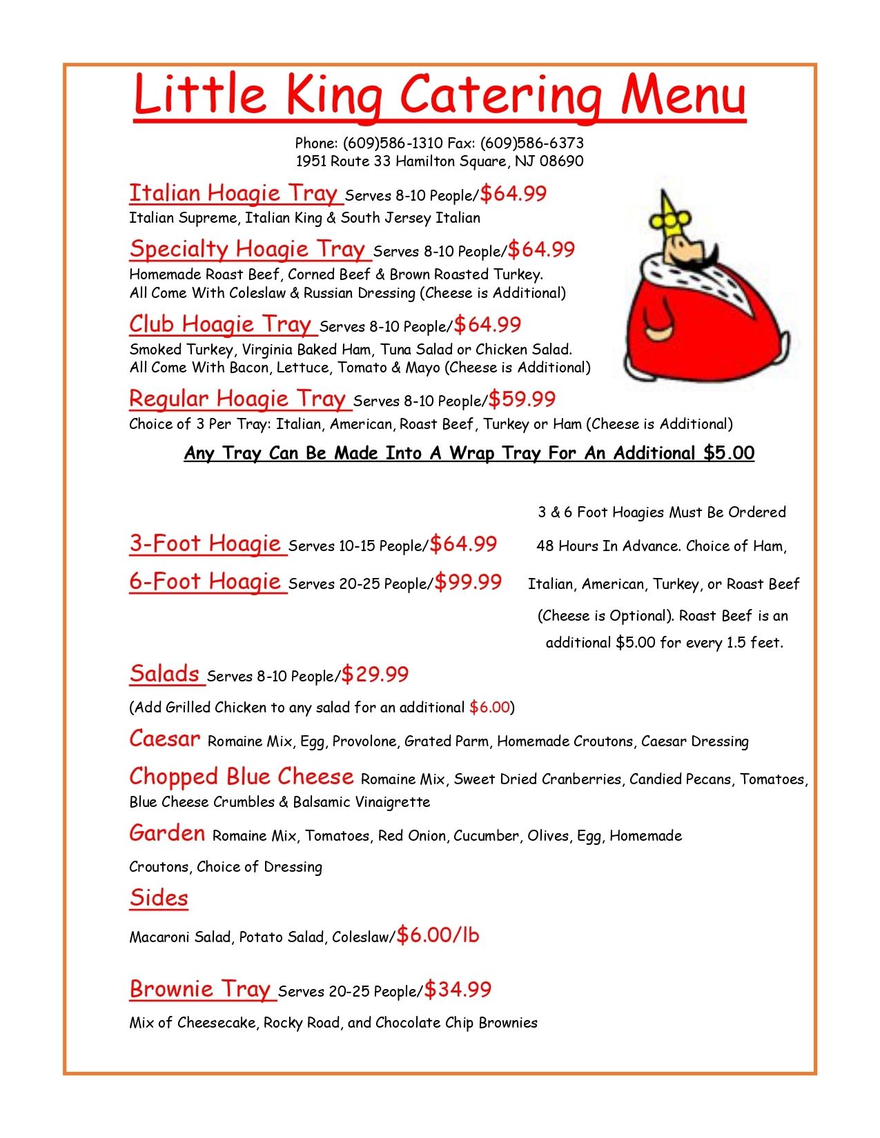 Order Online | Hamilton Square, NJ | Little King Sandwich Shop