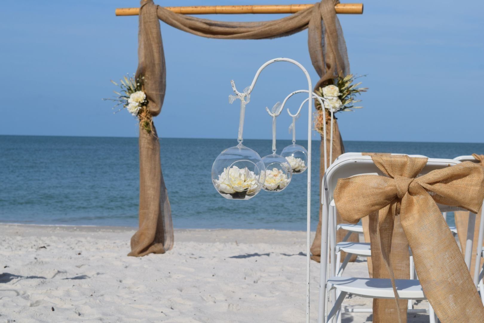 Burlap Wedding Decor | Rustic Beach Theme