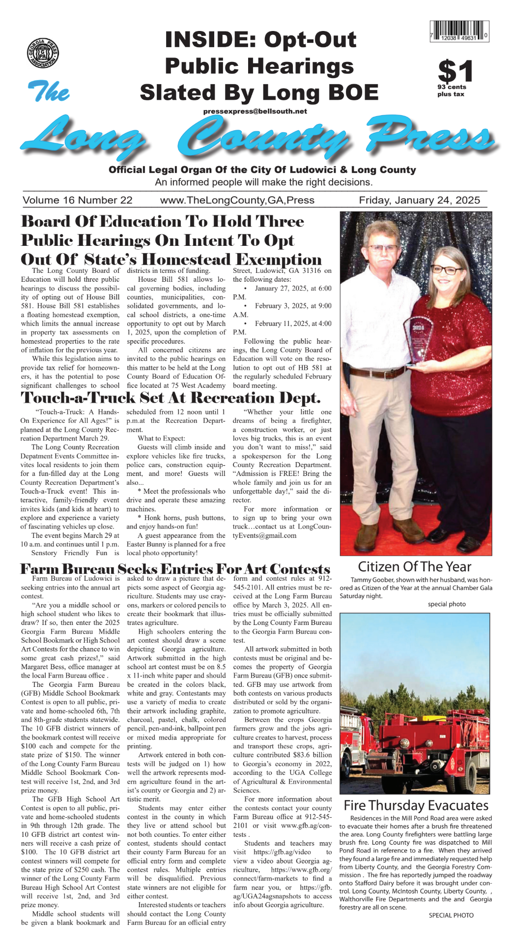 Latest News | Ludowici, GA | 912-256-7990