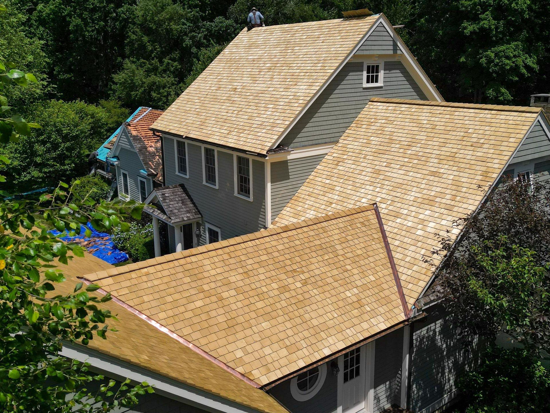 Portfolio: Yellow Cedar Roof, Standing Seam Metal, & Copper Flashing in ...