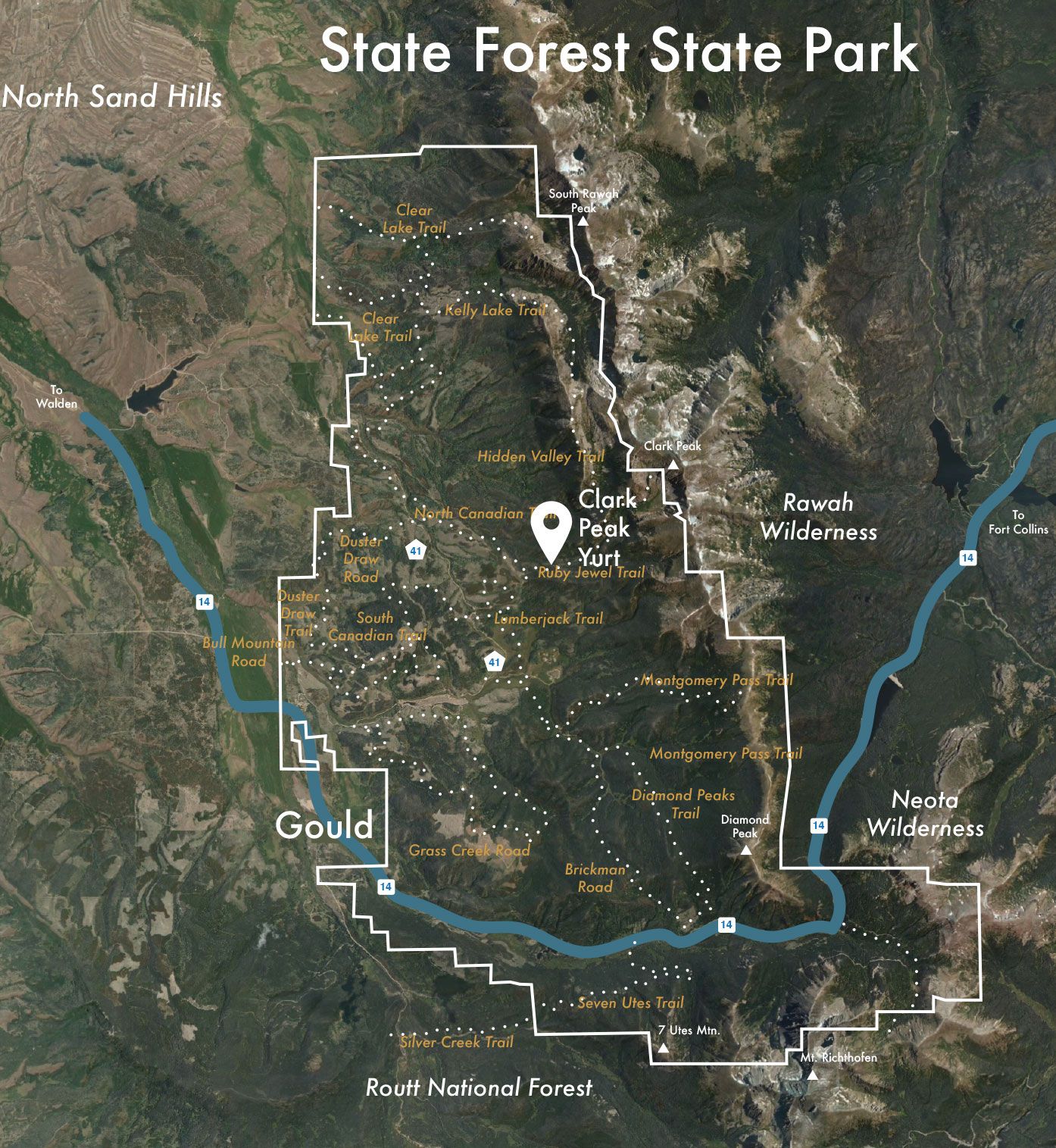 Yonder Yurts | Clark Peak Yurt | State Forest State Park, Colorado