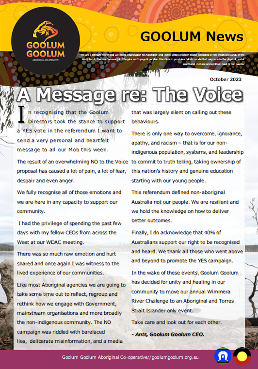 Goolum Goolum Aboriginal Co-operative | Newsletters