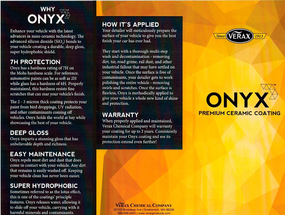 Kenny's Auto Detail Onyx Ceramic Coating