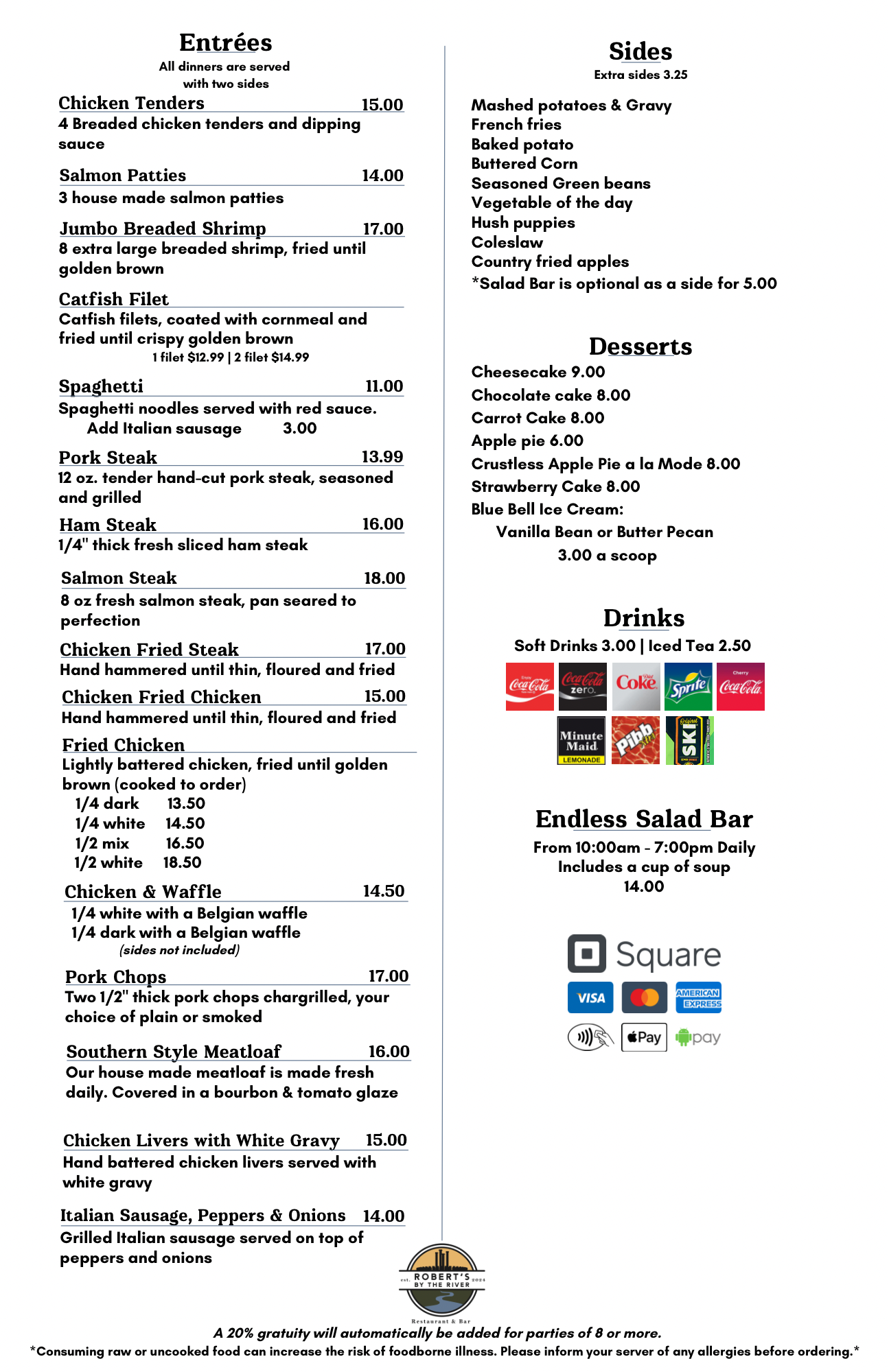 Southern Comfort Food | Robert's By The River | Evansville, IN