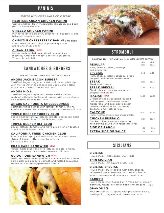 Menu - Basile Italian Delight Restaurant