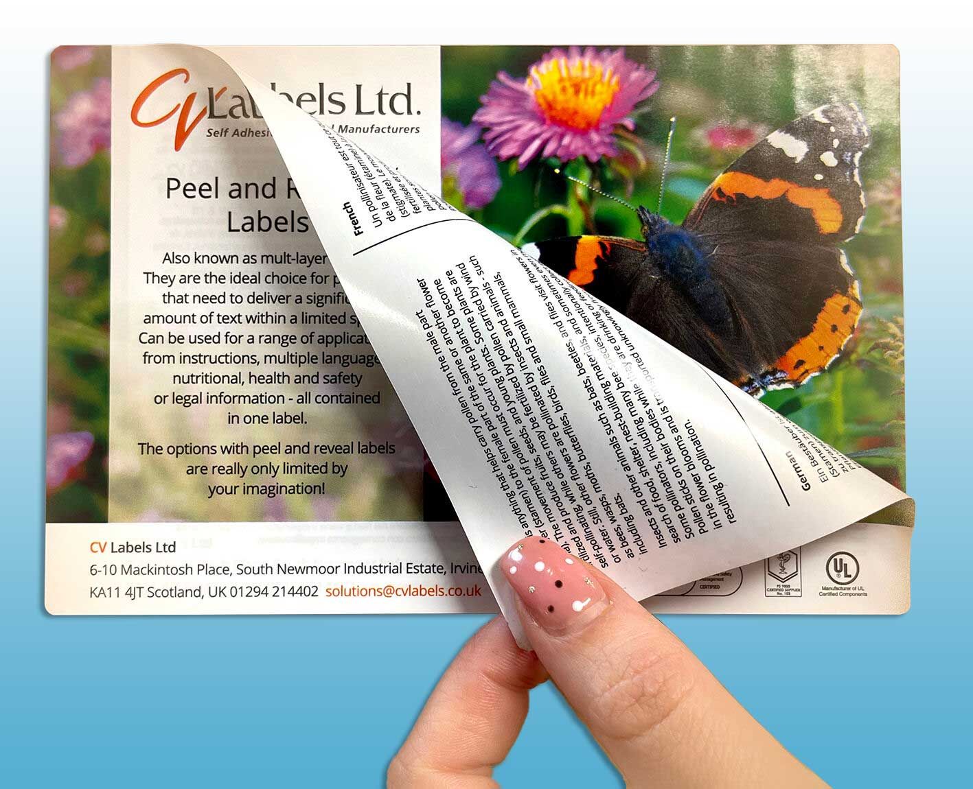 Peel and Reveal Labels | CV Labels