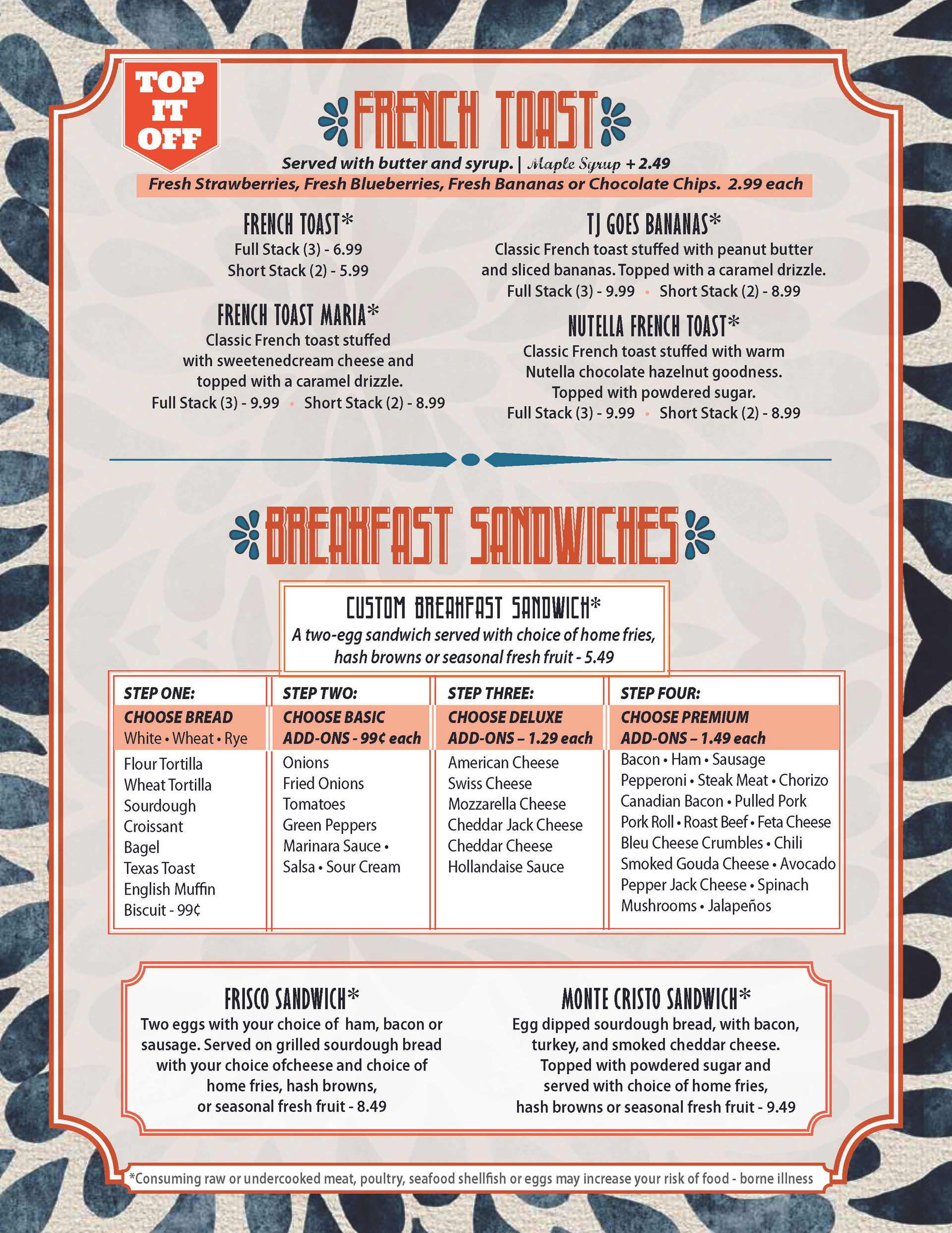 Full Breakfast Menu | Leesport Diner | Leesport PA