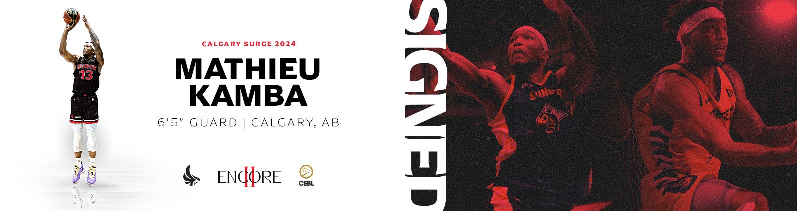 THE CALGARY SURGE SIGN CALGARY, ALBERTA LOCAL, MATHIEU KAMBA.