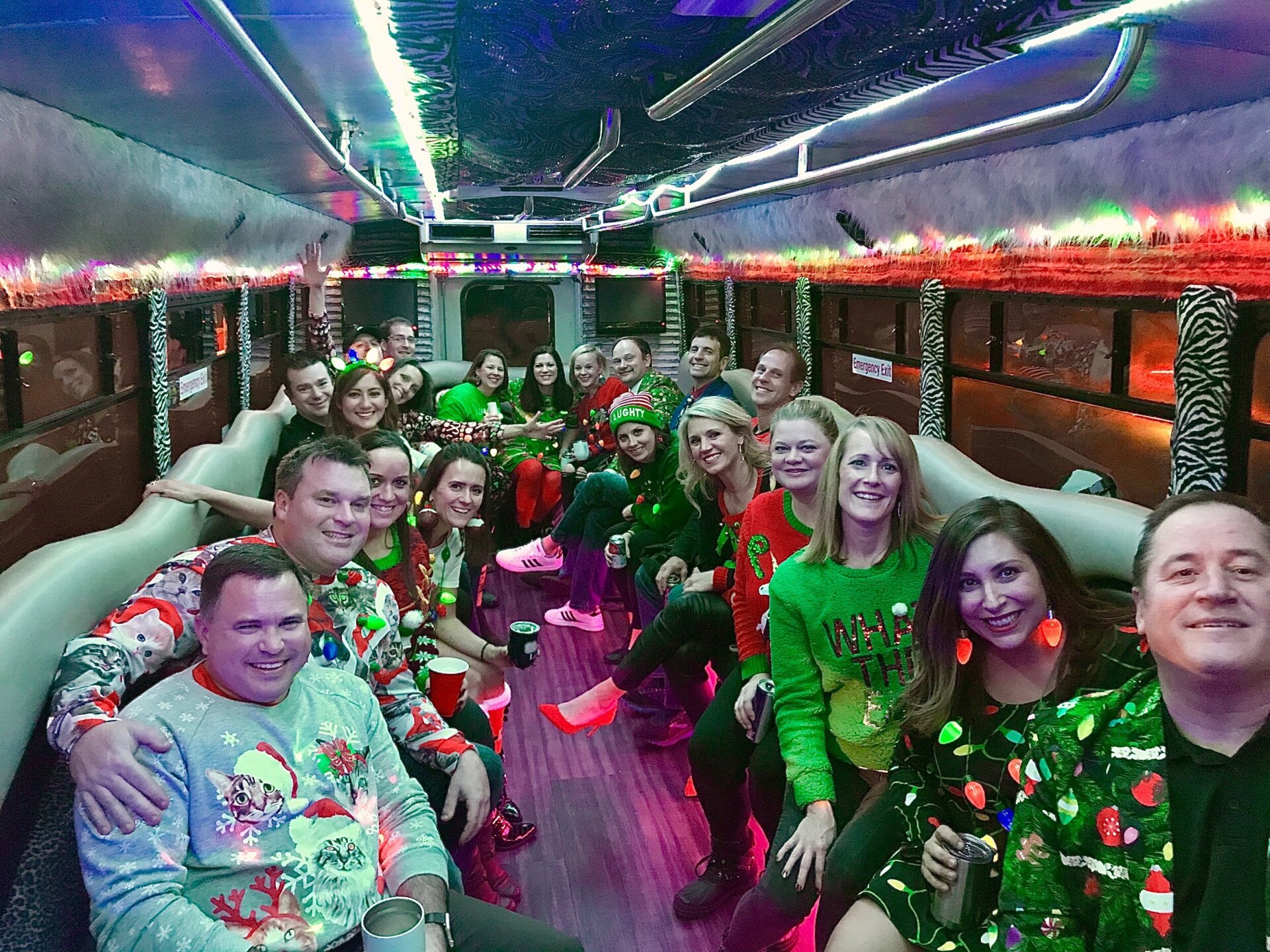 Holiday Parties — Fur Bus | Atlanta's Best Party Bus
