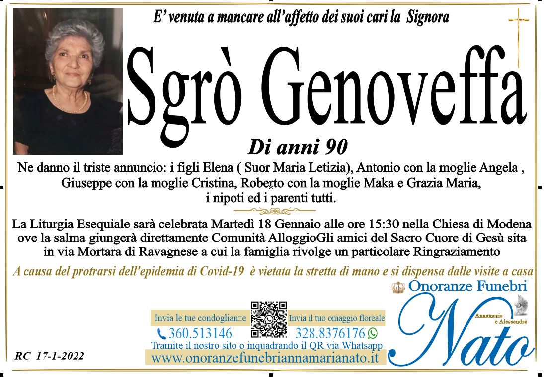 Necrologi | Reggio Calabria | Impresa Funebre Nato