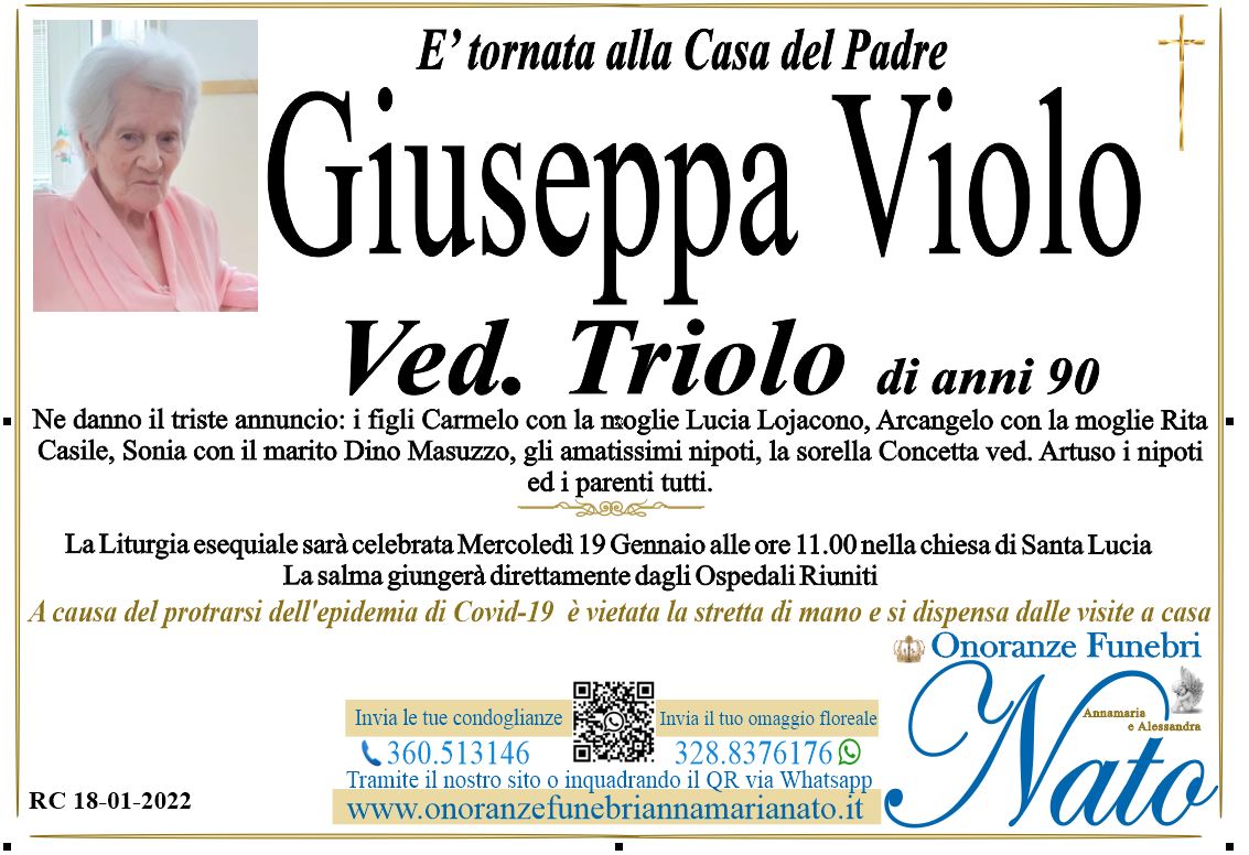 Necrologi | Reggio Calabria | Impresa Funebre Nato