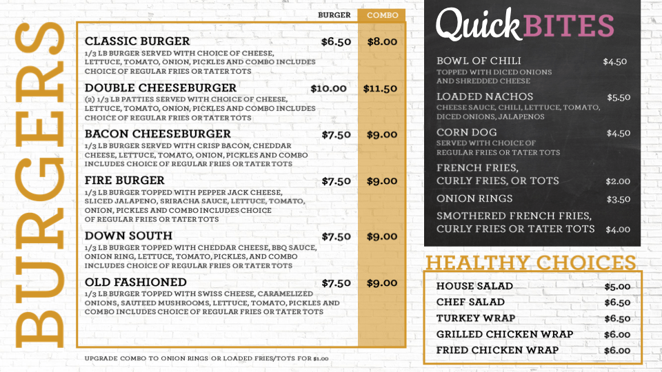 Scoops Menu | Scoops Restaurant Menu Grove, OK | Grand Lake Casino