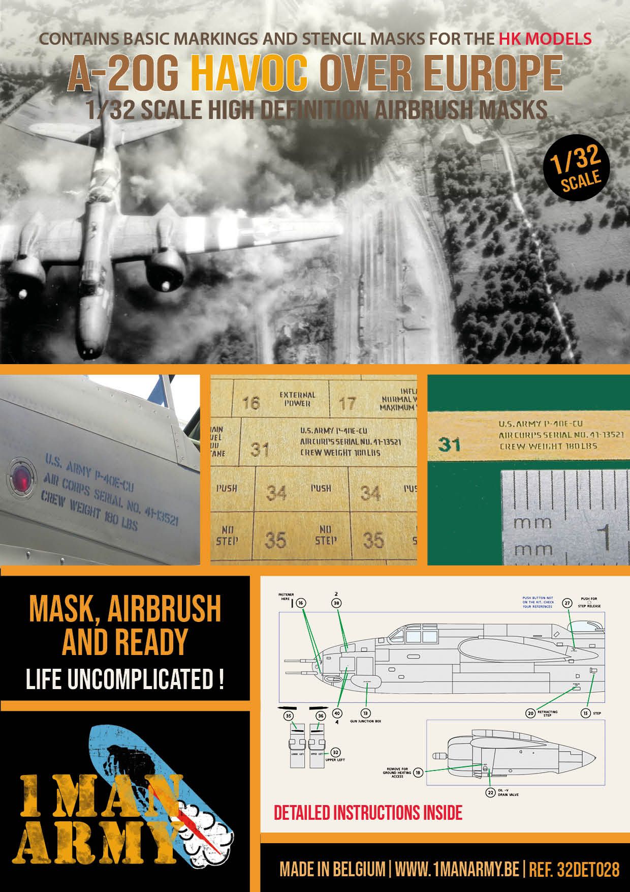 1ManArmy high definition airbrush paint masks scale models