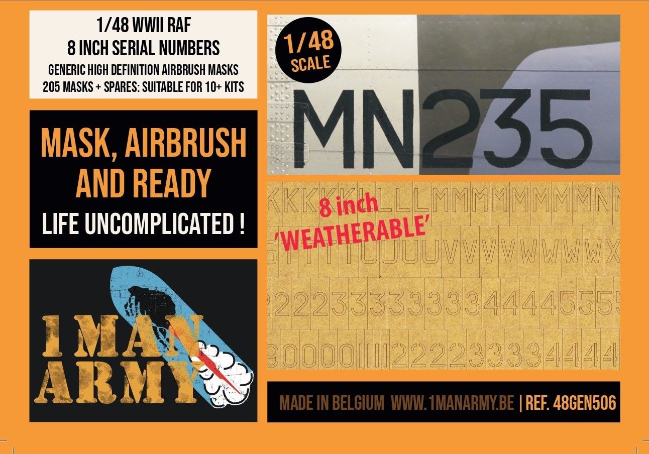 1ManArmy high definition airbrush paint masks scale models
