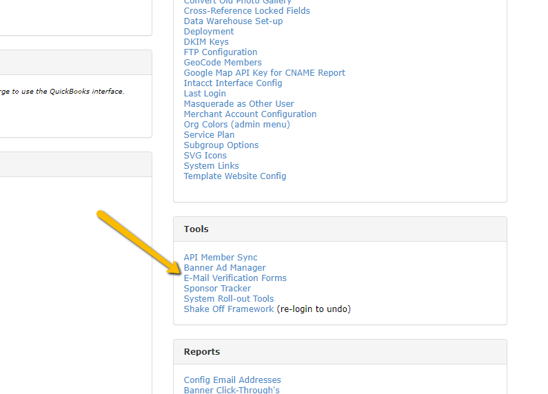 Email Verification Forms for Members
