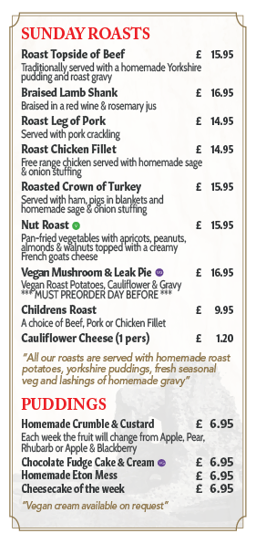 The Queens Head - Takeaway Menu