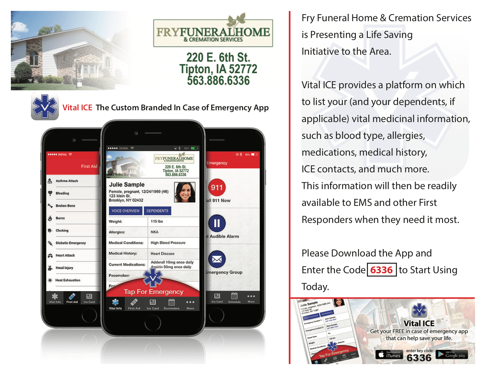 Vital ICE | Fry Funeral Home & Cremation Services