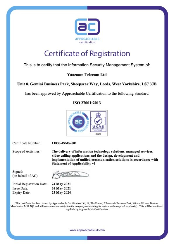 ISO27001 Certified