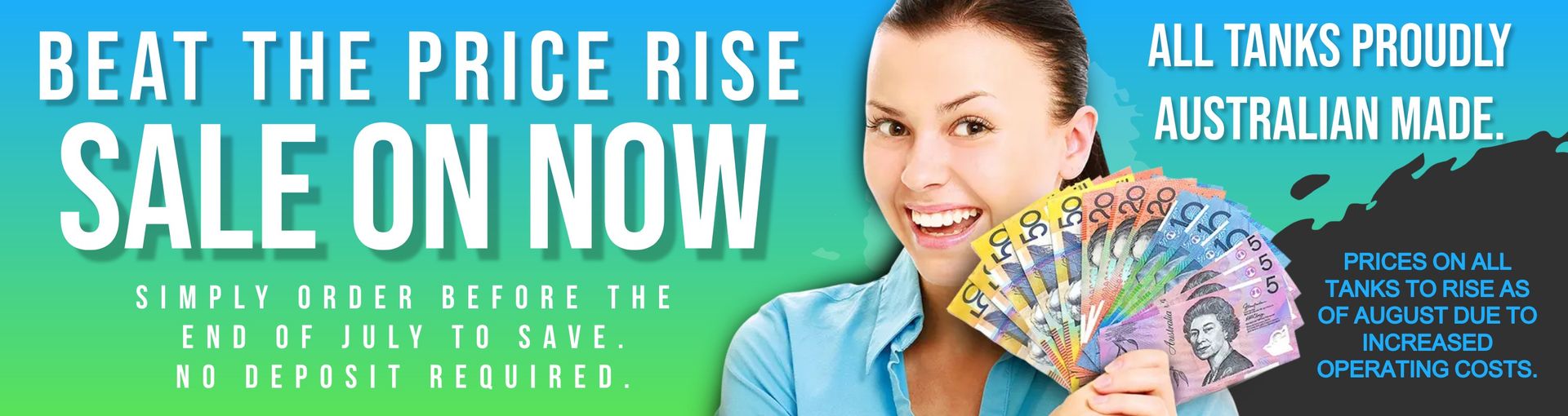 Slimline Poly Water Tanks Sydney - 1,000L To 5,000L.