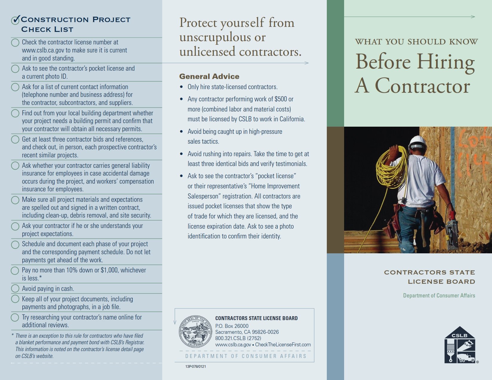 Contractor Checklist | Fineline Drafting Inc